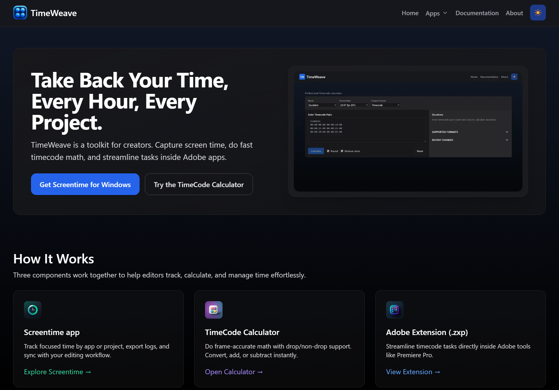 TimeWeave - Professional Timecode Calculator for Video Editors